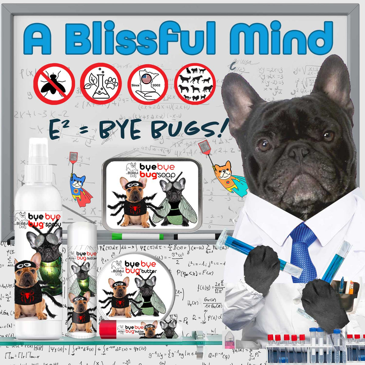 The Blissful Dog Bye Bye Bug™ Butter Blissfully Banishes Biting Bugs!