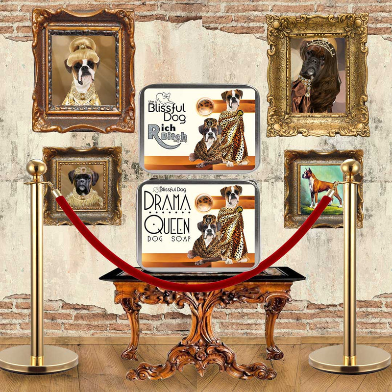 Drama Queen & Rich Bitch Boxer Shampoo & Soap Your Dog's Opulent Bath ...